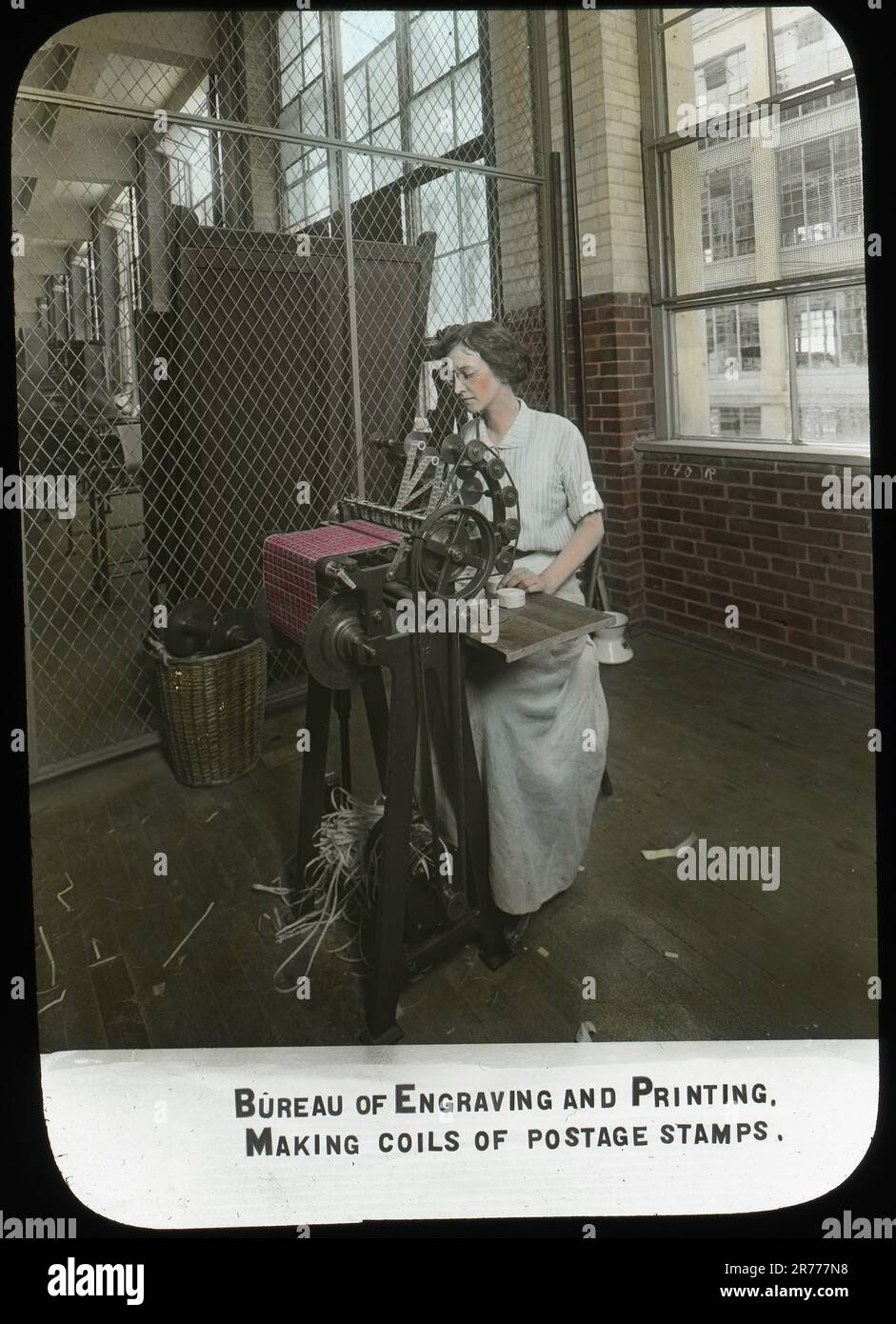 Making Coils of Postage Stamps. Bureau of Engraving and Printing ...