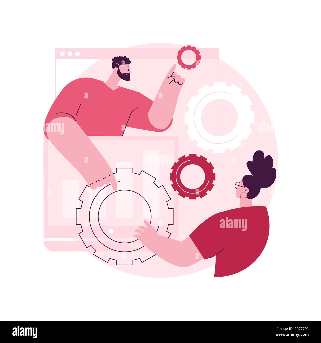 Collaboration abstract concept vector illustration. Business ...