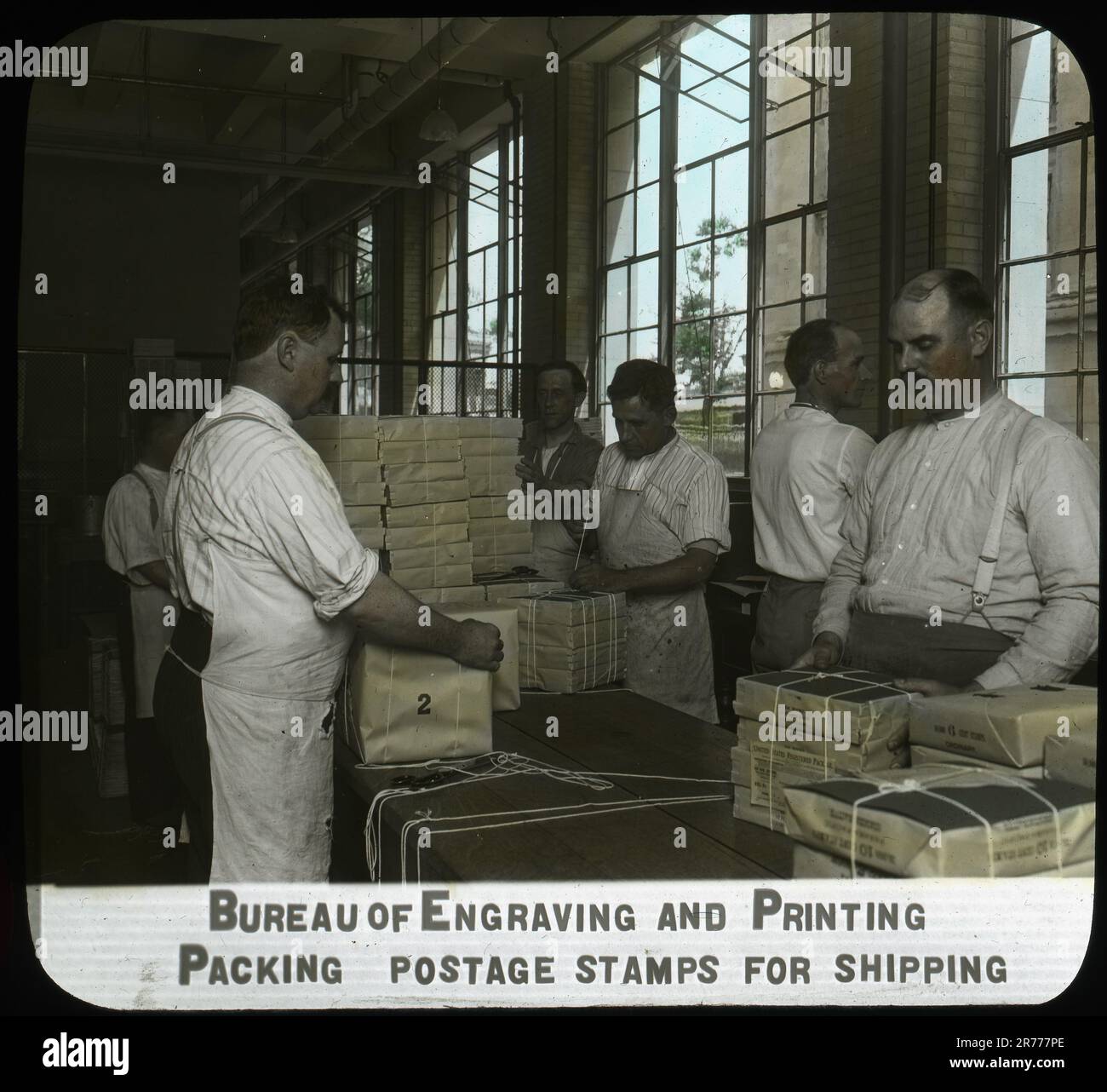 Packing Postage Stamps for Shipping. Bureau of Engraving and Printing ...