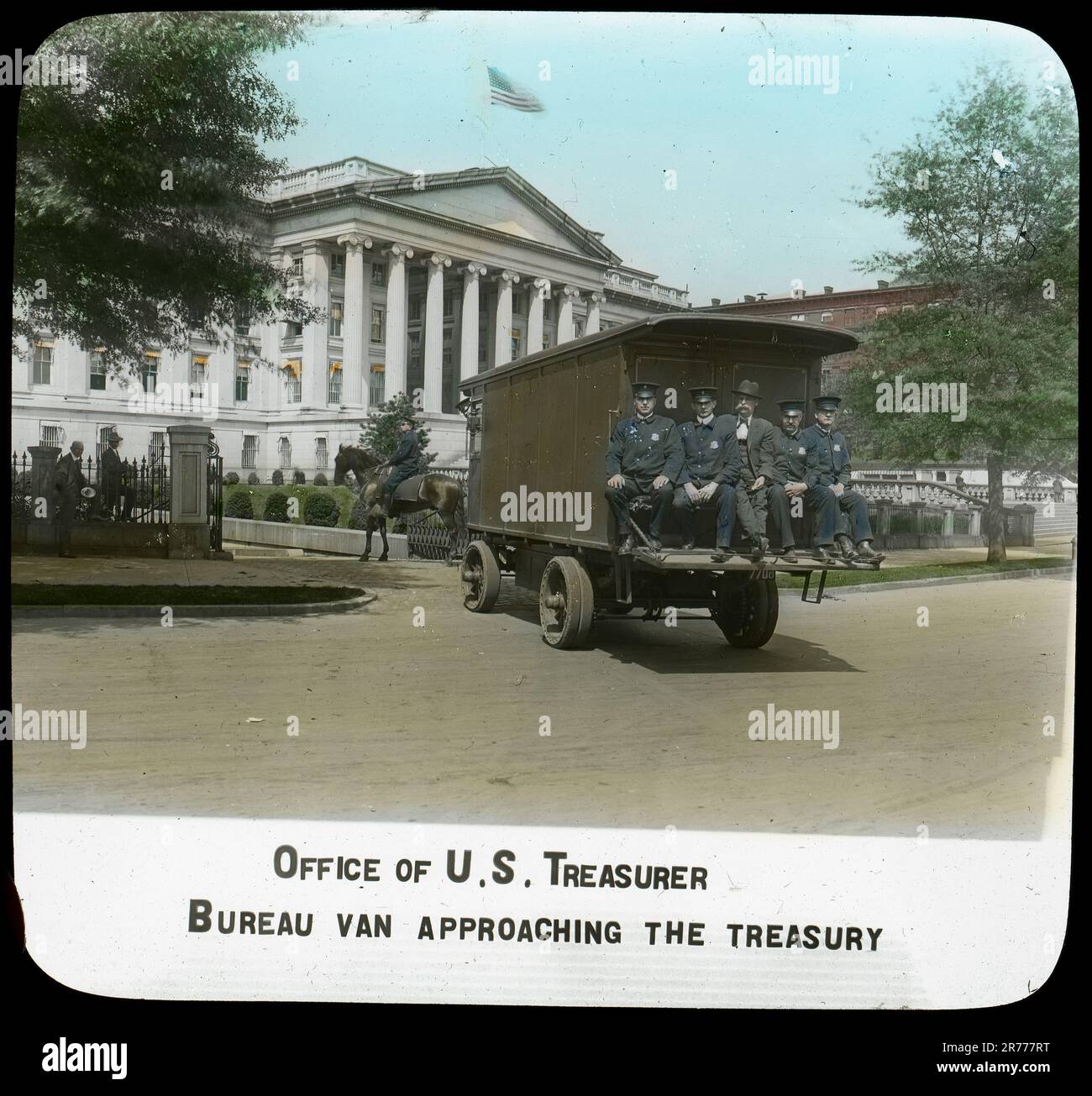 Office of U.S. Treasurer. Bureau van approaching the Treasury ...
