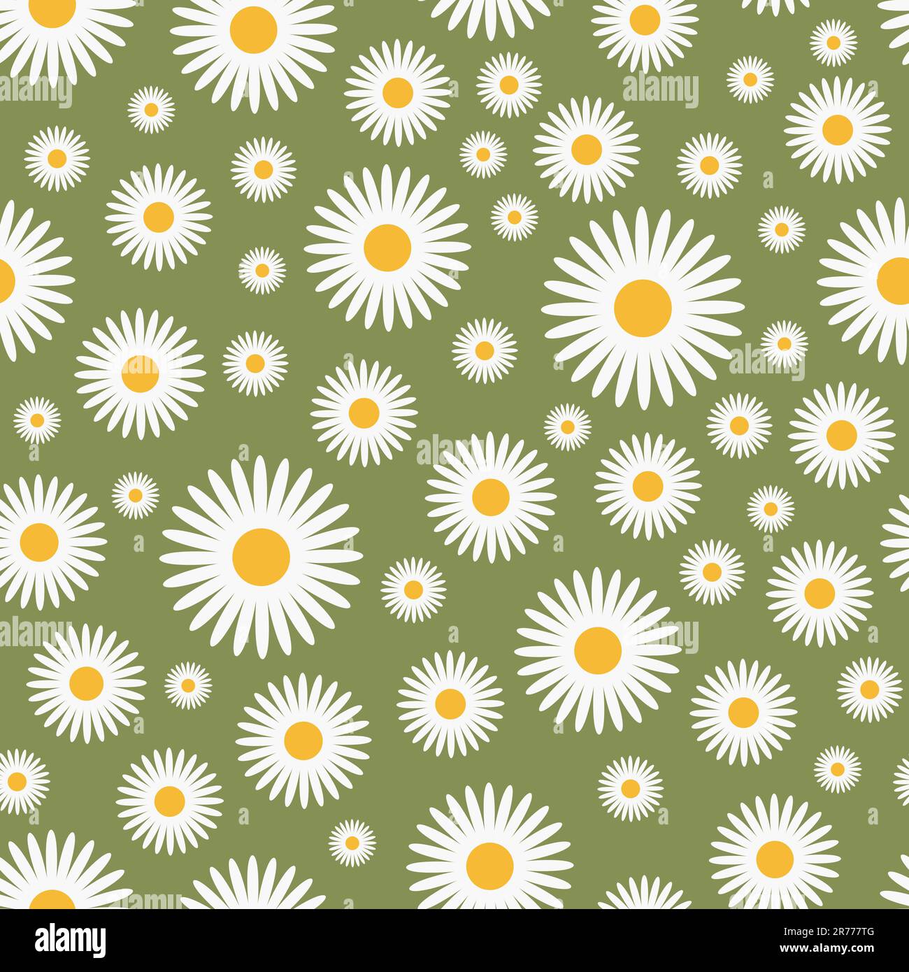 floral green pattern - seamless, vector illustration Stock Vector Image ...