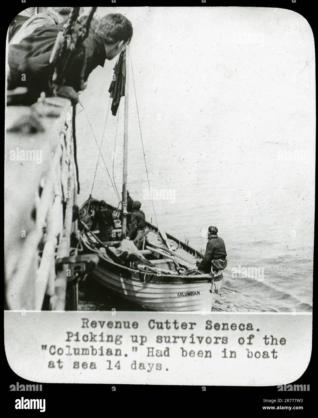 Revenue Cutter Seneca, Picking up survivors of the Columbian, Had been ...