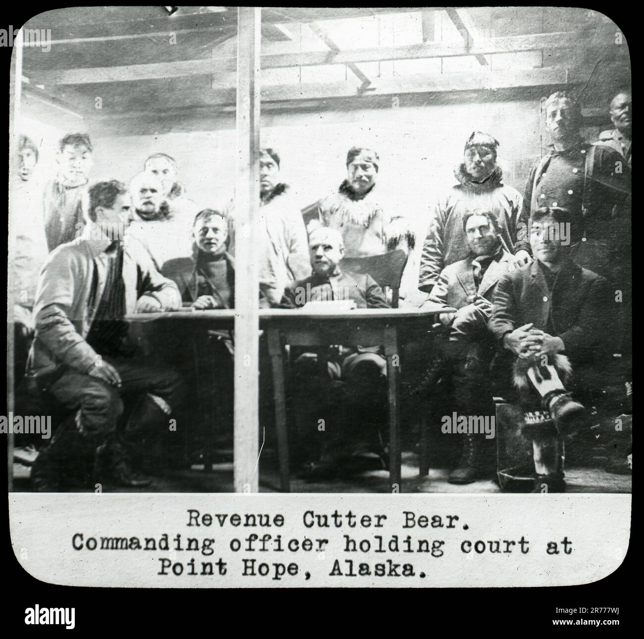 Revenue Cutter Bear, Commanding officer holding court at Point Hope ...