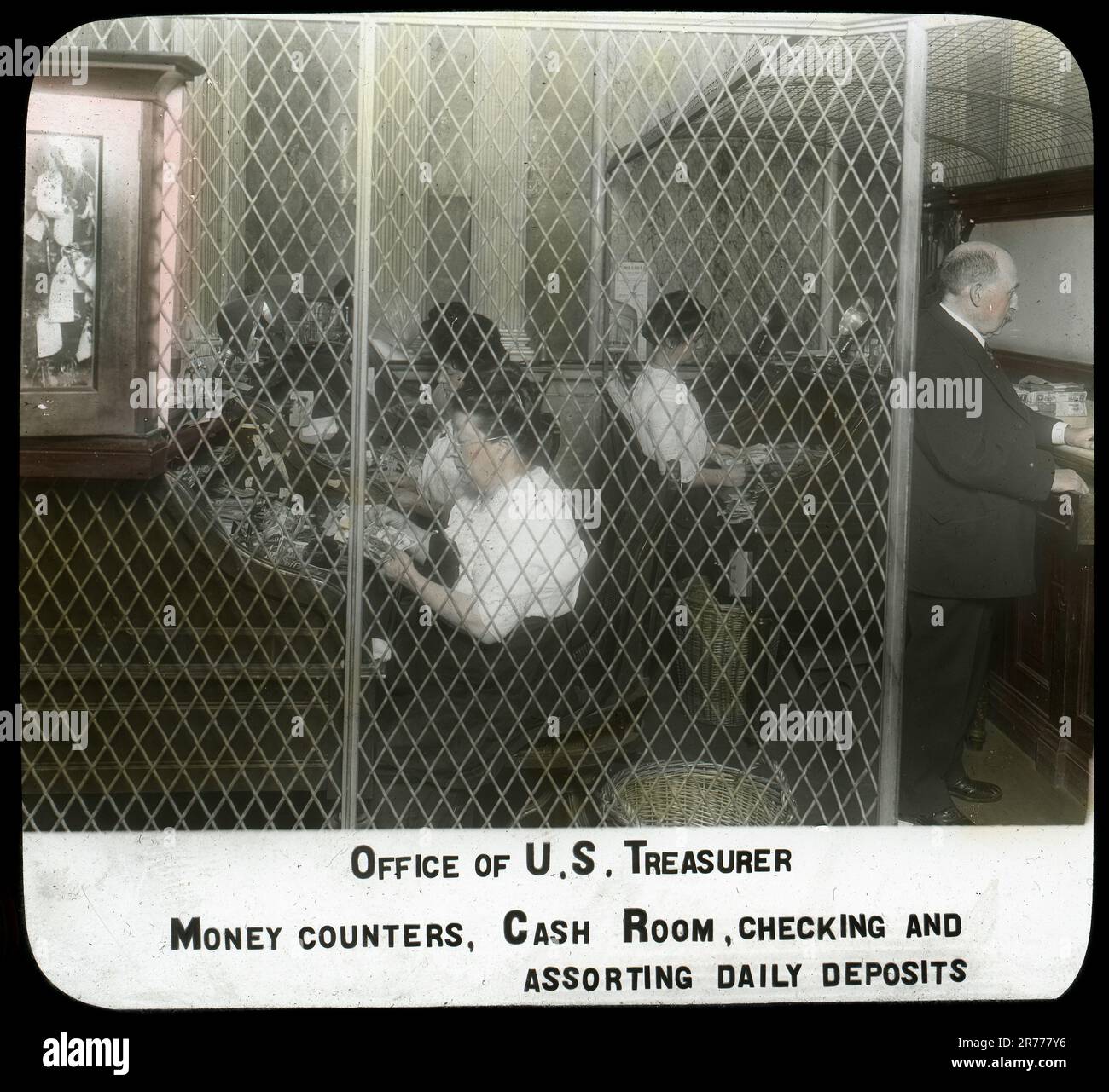 Office of U.S. Treasurer, Money Counters, Cash Room, Checking and ...