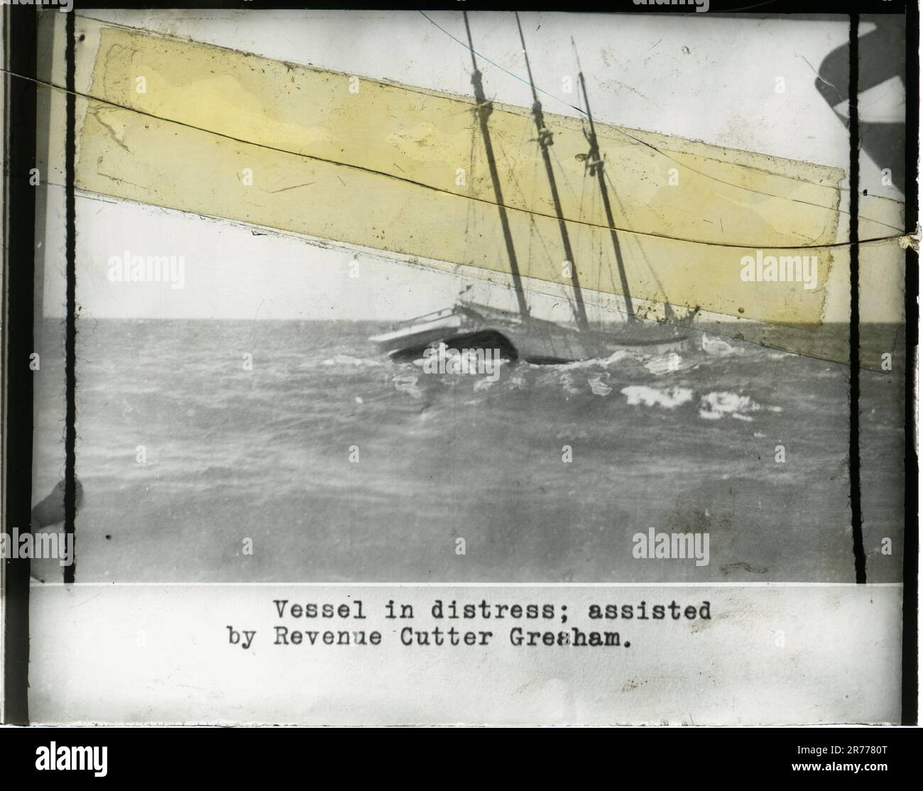 Vessel in distress; assisted by Revenue Cutter Gresham. Photographs of ...