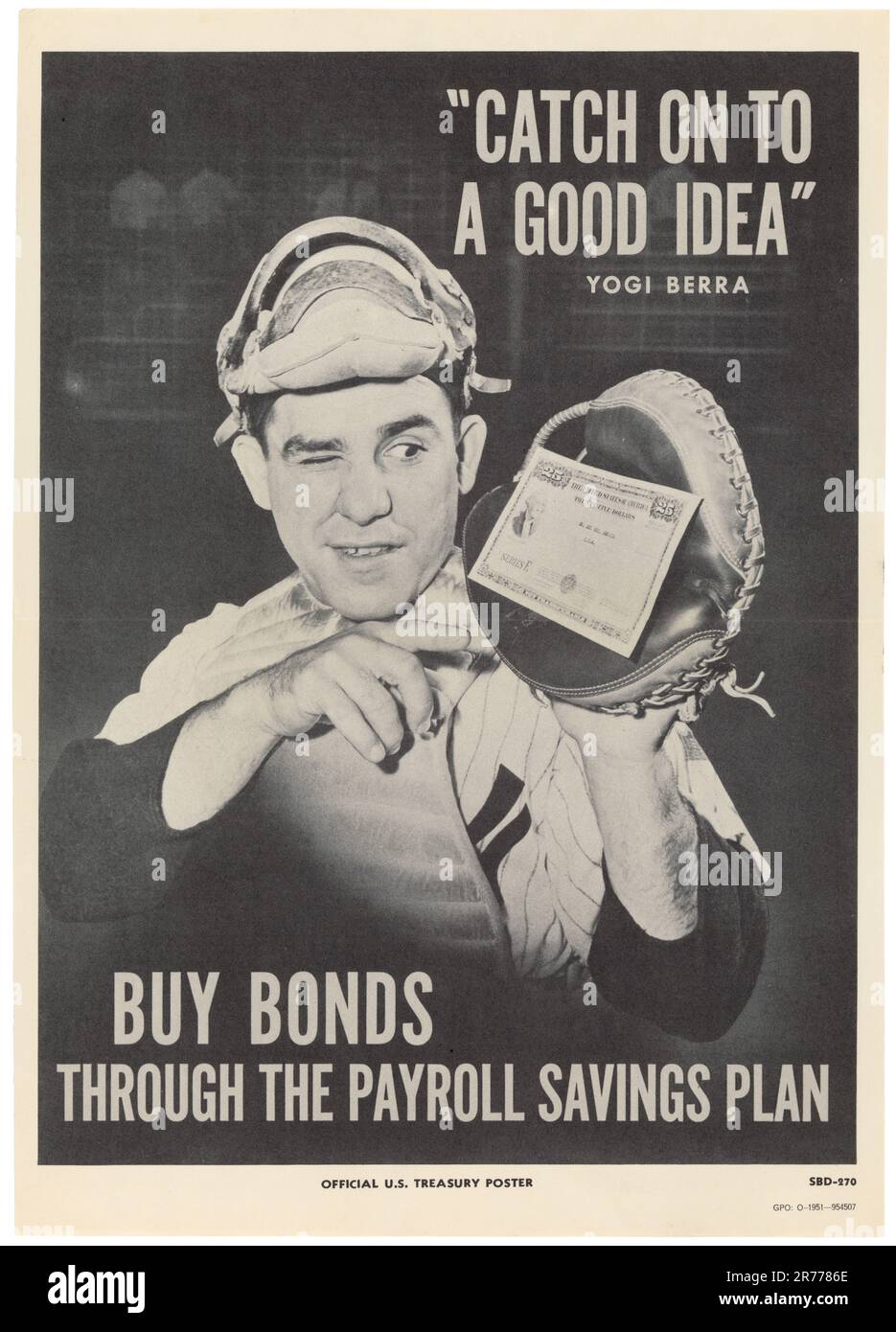 This Treasury Department poster of the 1950s features New York Yankees ...