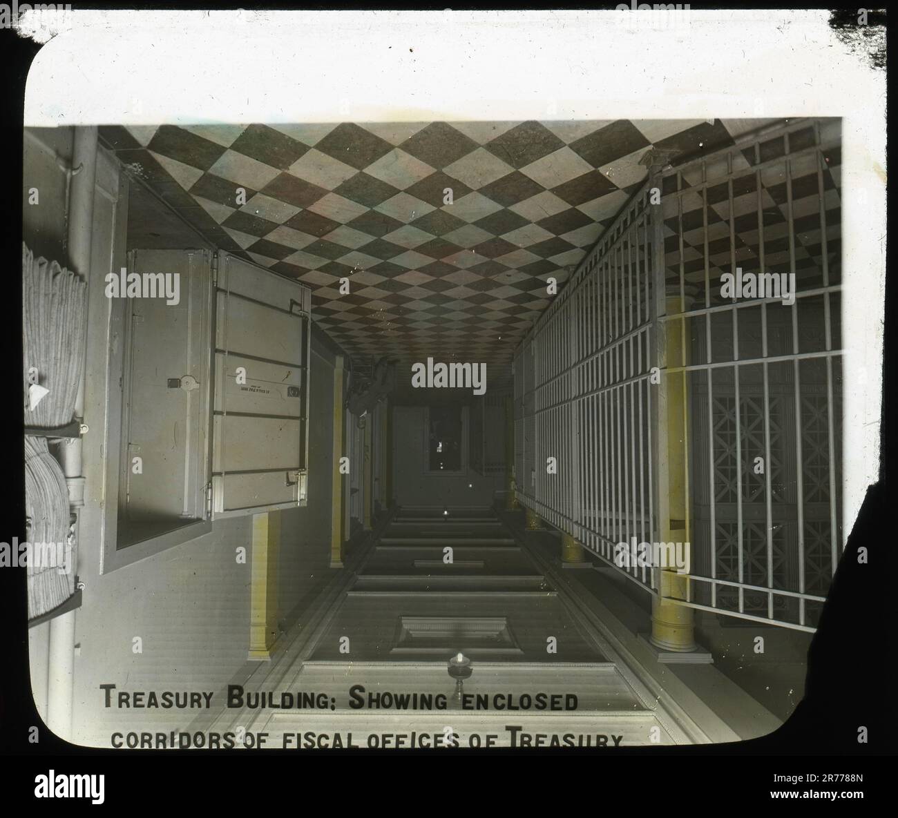 Treasury Building showing enclosed corridors of Fiscal Offices of ...