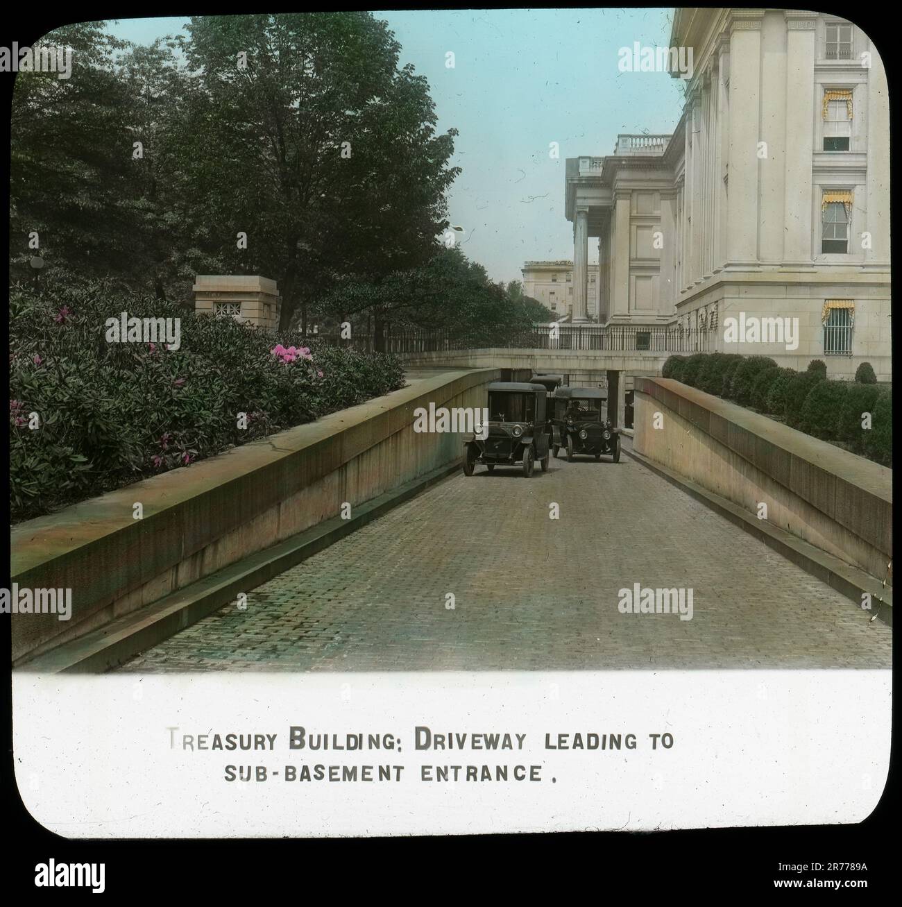 Treasury Building: Driveway leading to sub-basement entrance ...