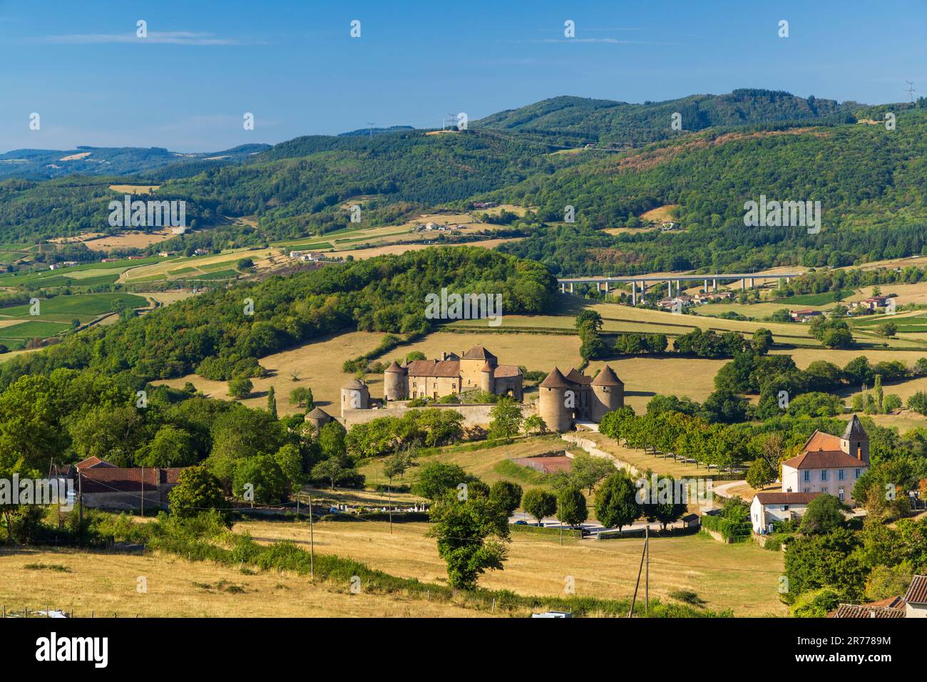 Chateau de Berze-le-Chatel castle, Saone-et-Loire departement, Burgundy ...