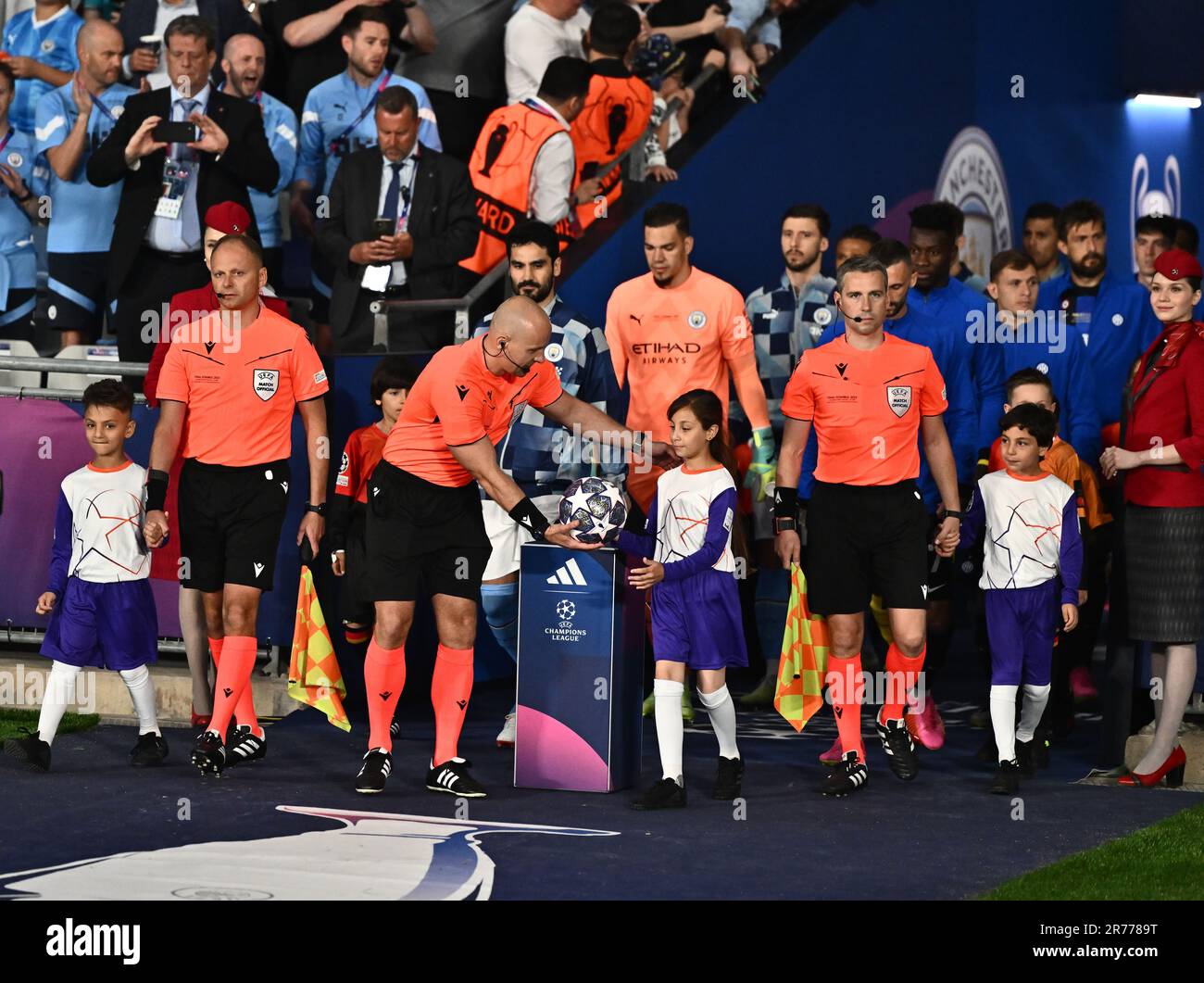 ISTANBUL, TURKEY - JUNE 10: referee Szymon Marciniak and Pawel ...