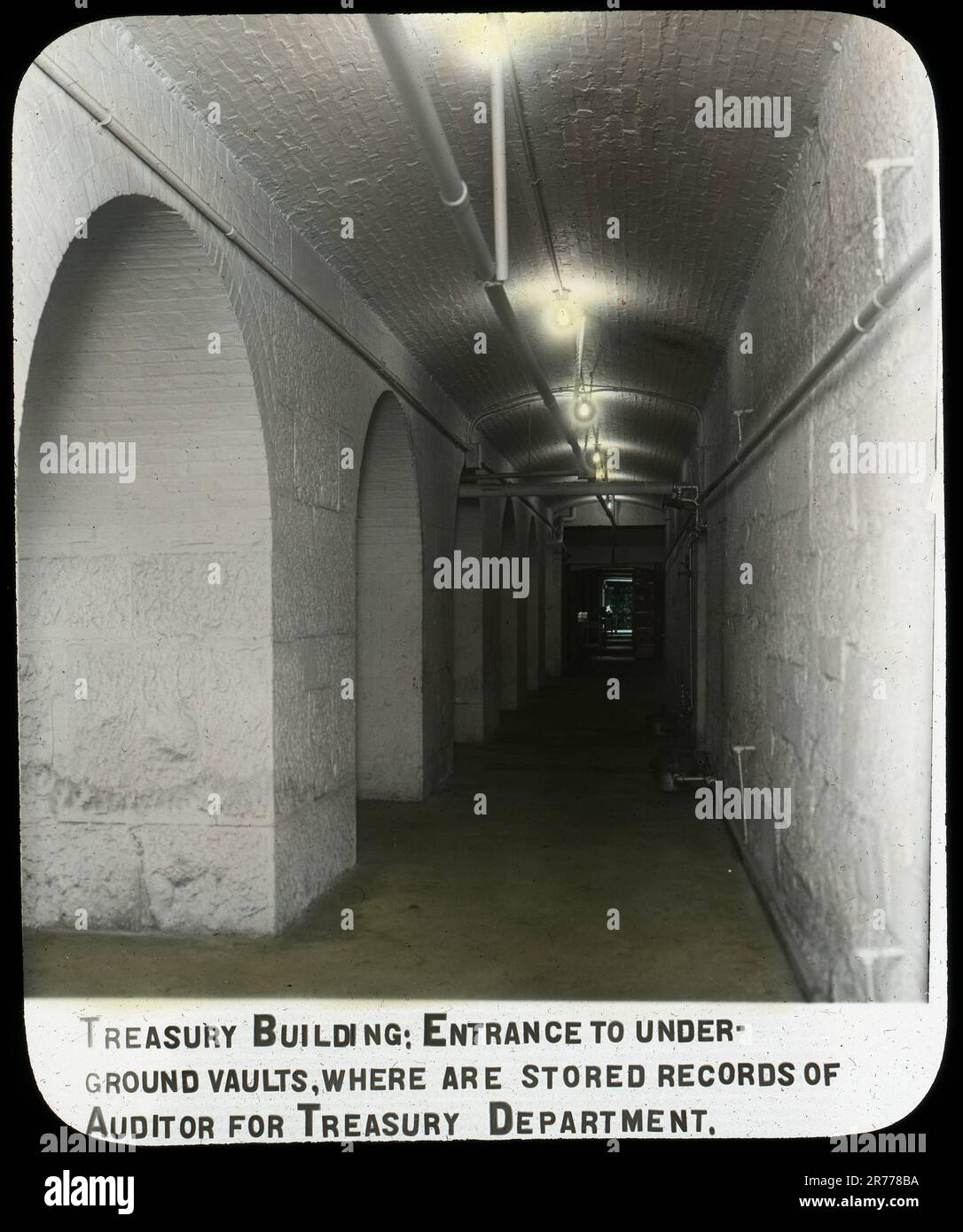 Treasury Building: Entrance to underground vaults, where are stored ...