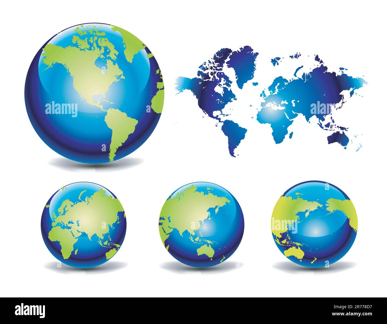 Vector globe and map Stock Vector Image & Art - Alamy