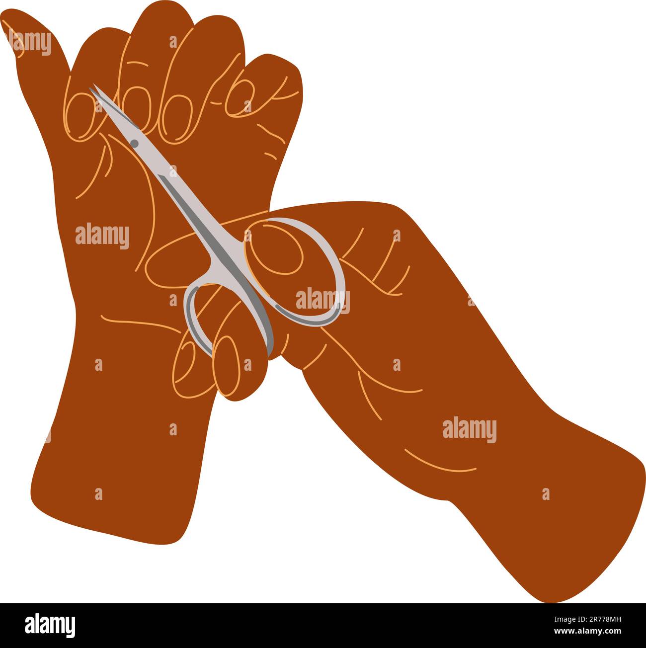 Nail cutting procedure Stock Vector Images - Alamy