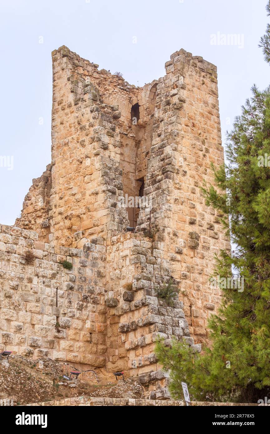 Ajloun Castle, Jordan built by the Ayyubids in 12th century, Middle ...