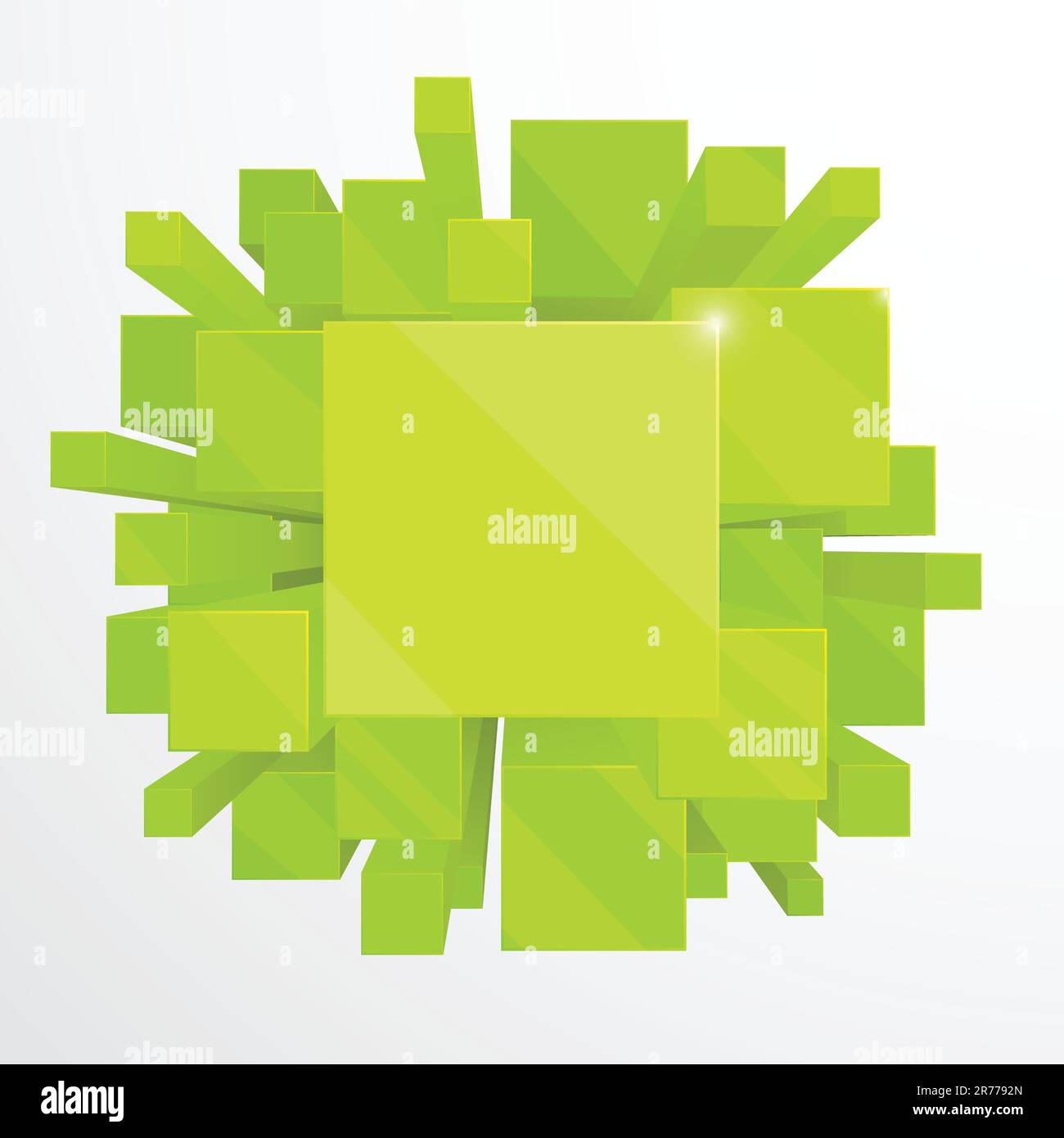 3d green abstract background - vector illustration Stock Vector Image ...