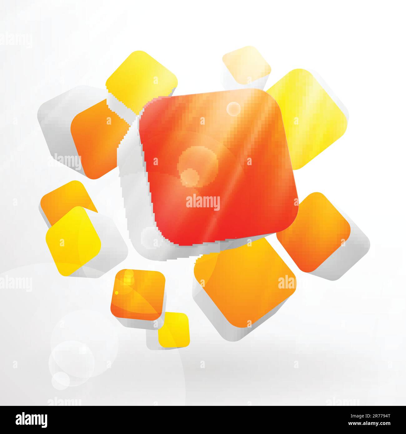 3d bright abstract background with cubes - vector illustration Stock Vector Image & Art - Alamy