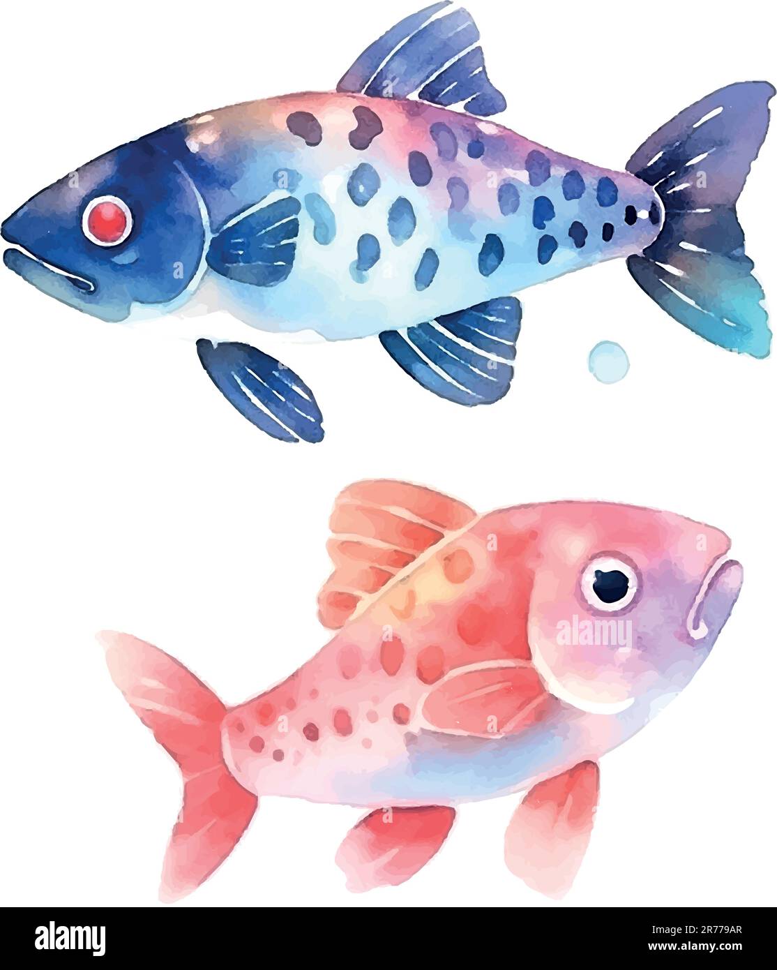 Beautiful fish watercolor, great design for any purposes. Vector ...