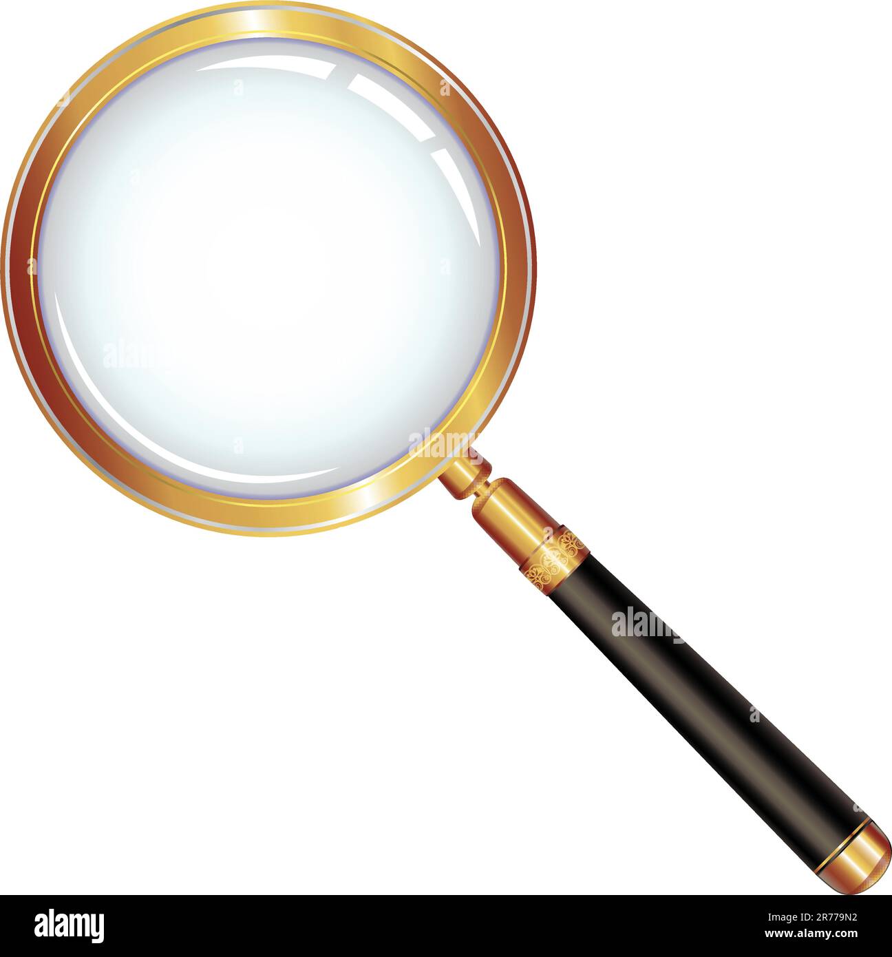 Magnifying glass isolated over white background Stock Vector Image ...