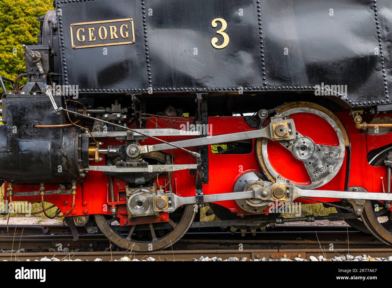 Historical steam locomotive, Achensee lake railroad, Tiro, Austria ...