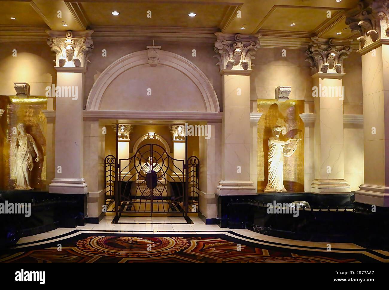 Interior decor inside Caesars Palace hotel and casino Las Vegas Strip ...