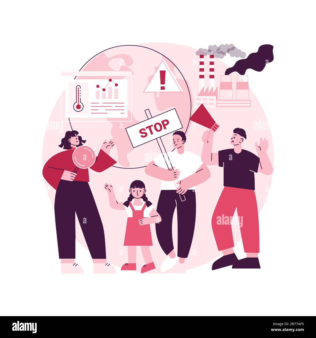 Climate change abstract concept vector illustration. Environmental ...