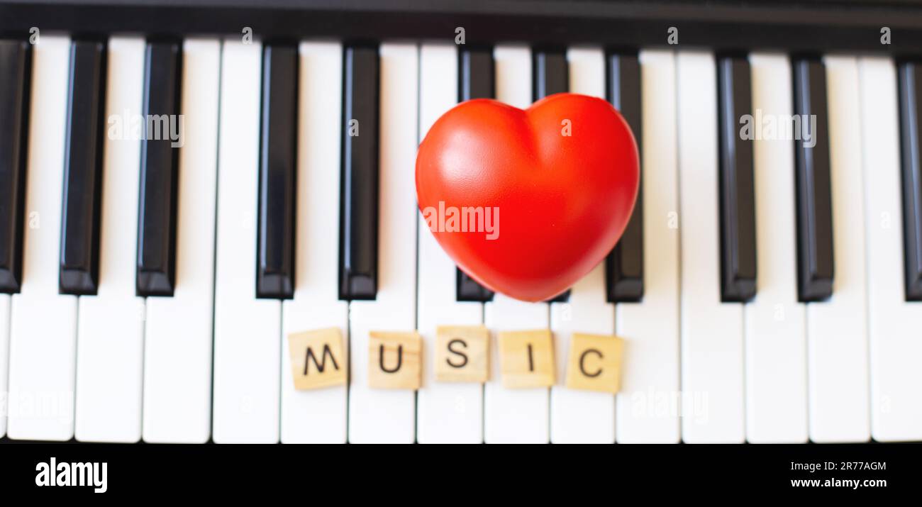 Synthesizer keys black and white background with copy space for your ...