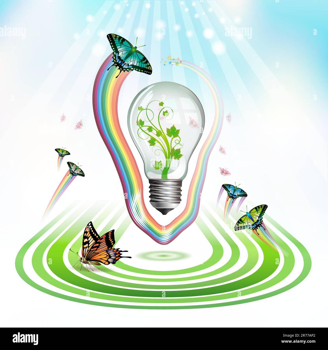 Light bulb for eco environmental concept Stock Vector Image & Art - Alamy