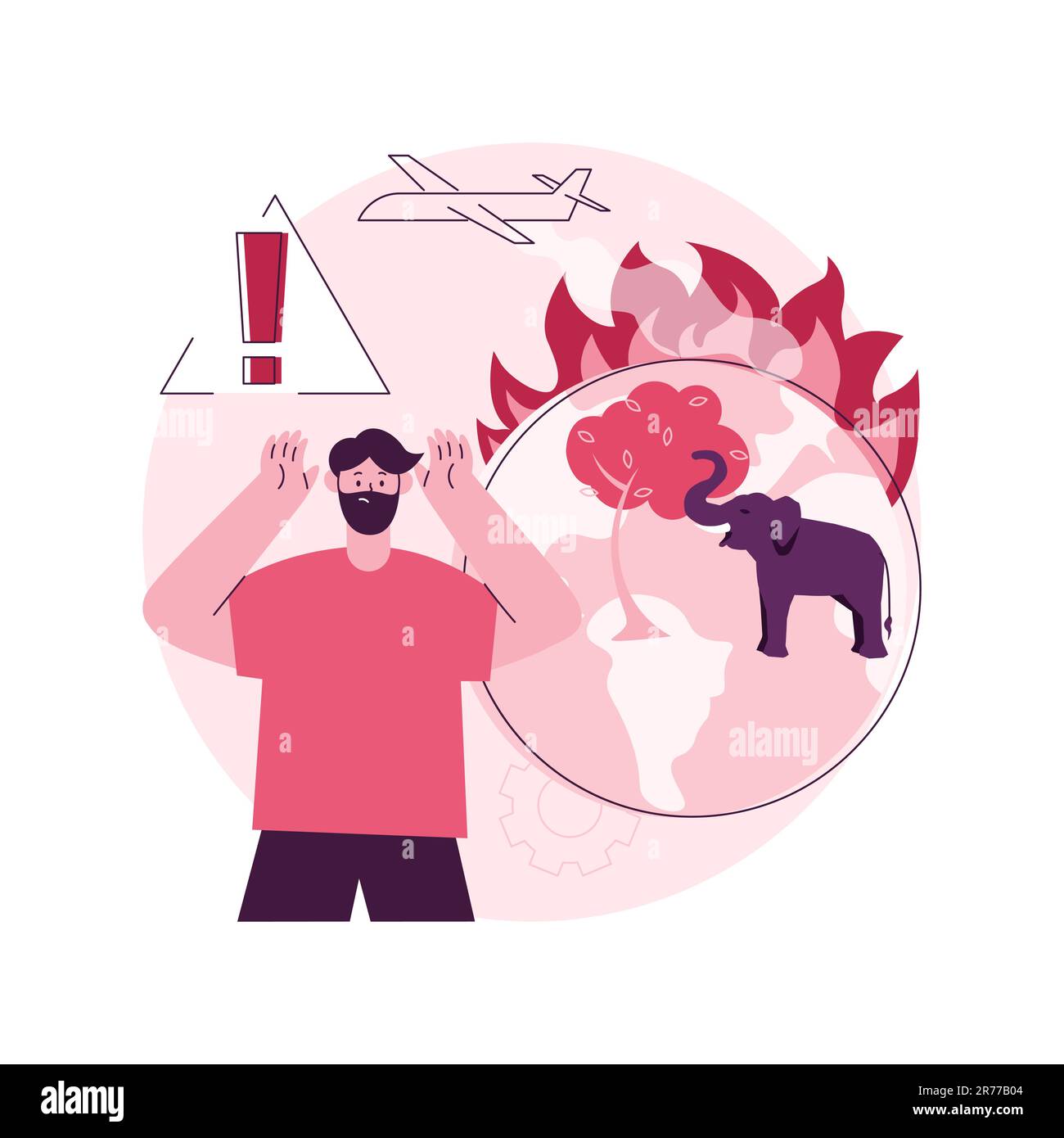 Wildfires abstract concept vector illustration. Forest fires ...