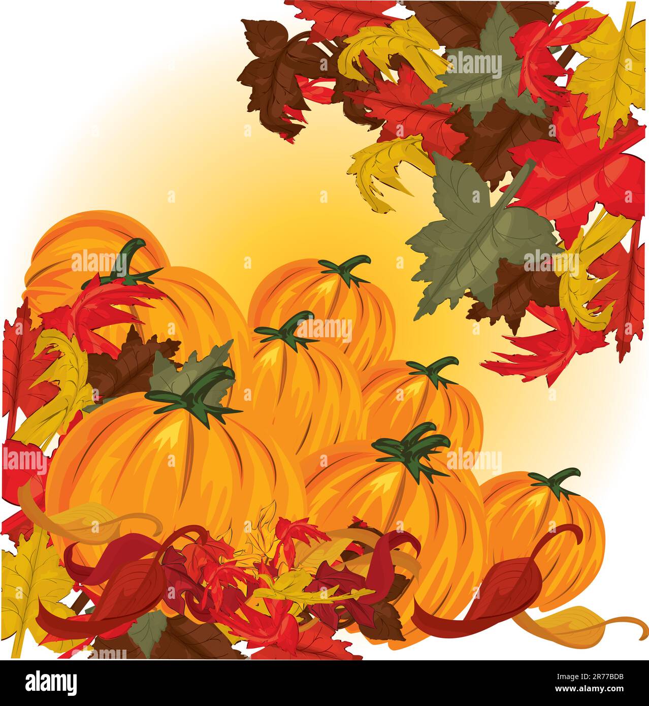 Harvest of pumpkins Stock Vector Images - Alamy