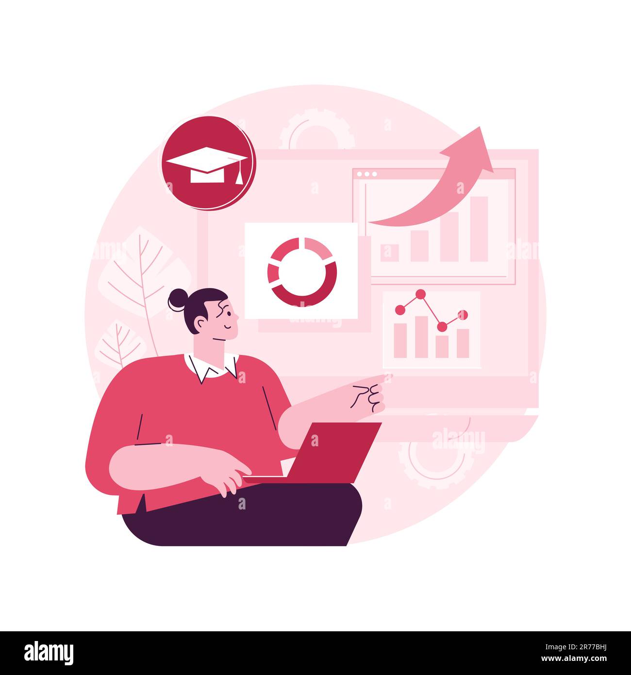 Learning management system abstract concept vector illustration. Educational technology, online ...