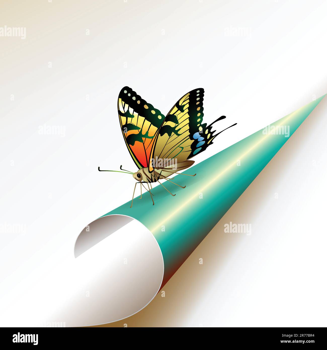 Curled corner page Stock Vector Images - Alamy