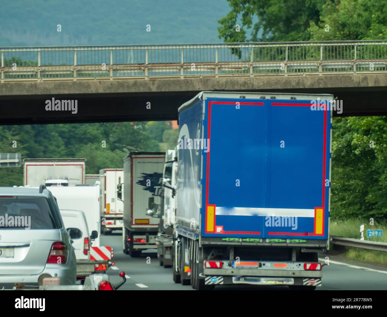 Highways are congested with traffic. European highway Stock Photo - Alamy