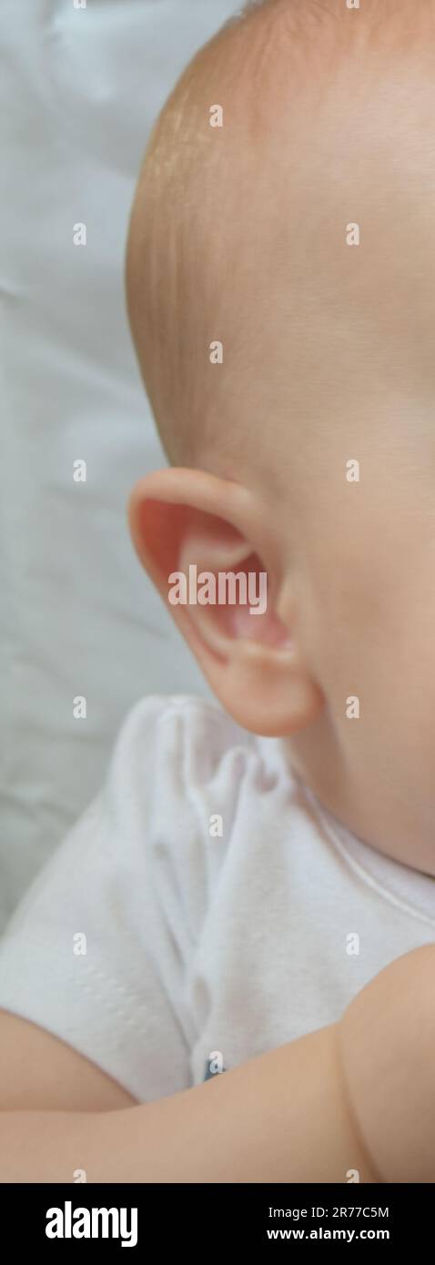 little baby ear. Newborn baby Stock Photo - Alamy