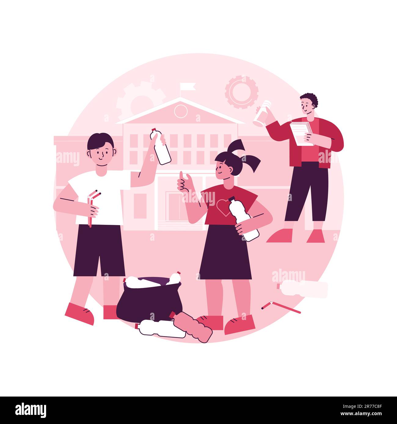 After school activities abstract concept vector illustration. Teens ...