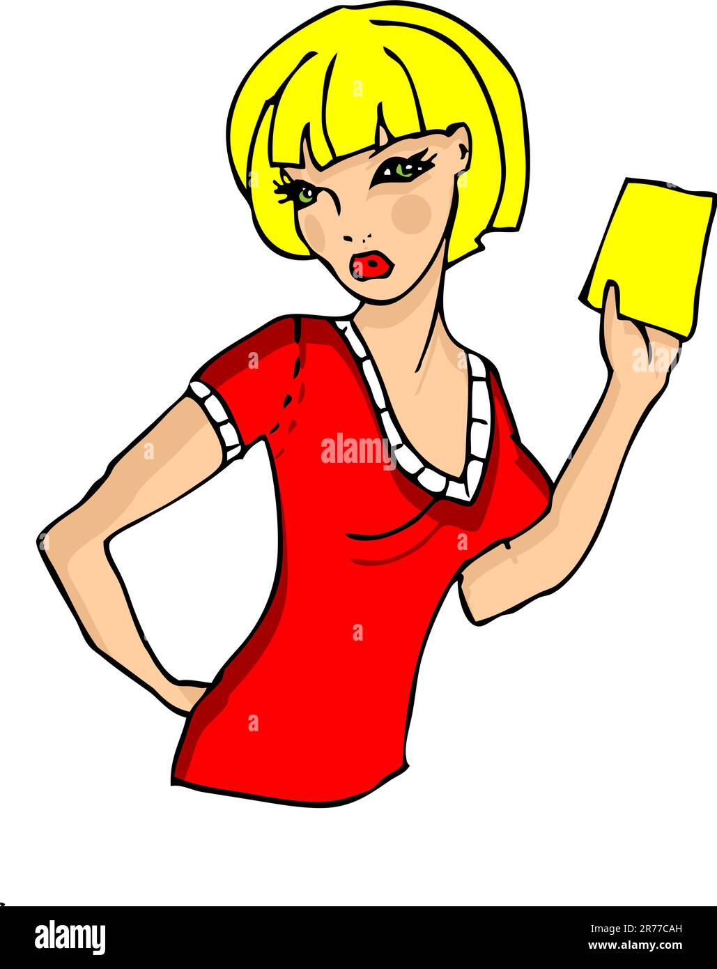 Yellow card Stock Vector Images - Alamy
