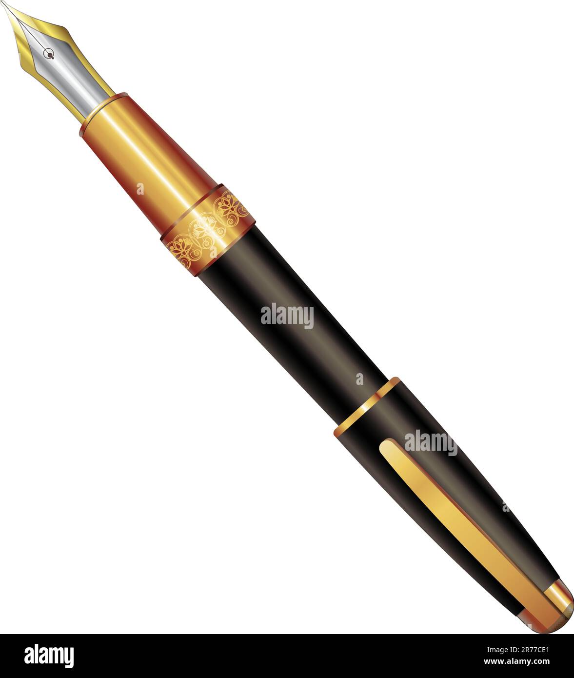 Old pen isolated on white Stock Vector Image & Art - Alamy