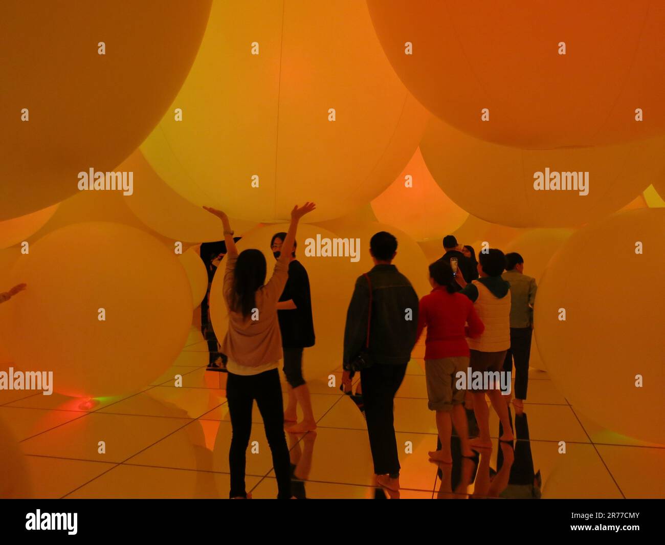 A room full of giant, multi-coloured balloons that you interact with ...