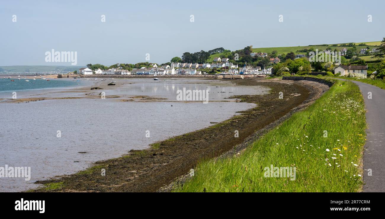 Sun shines on the village of Instow and the disused Bideford Extension ...