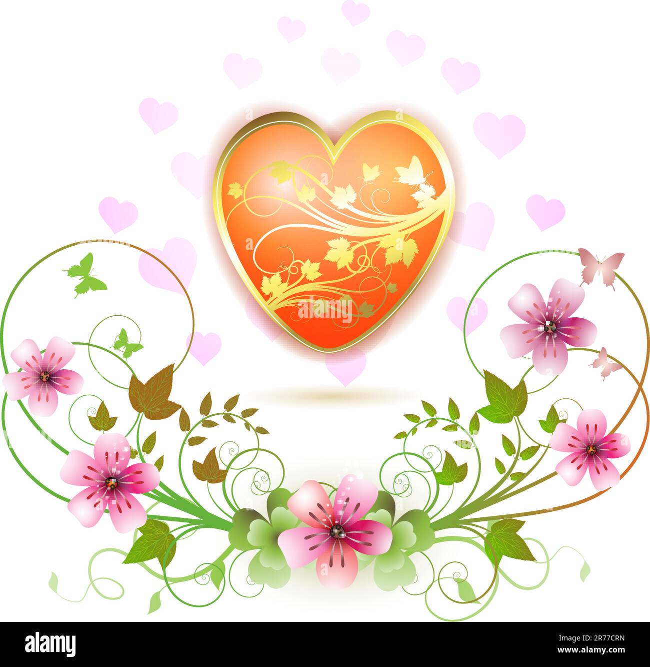 Heart decorated Stock Vector Images - Alamy