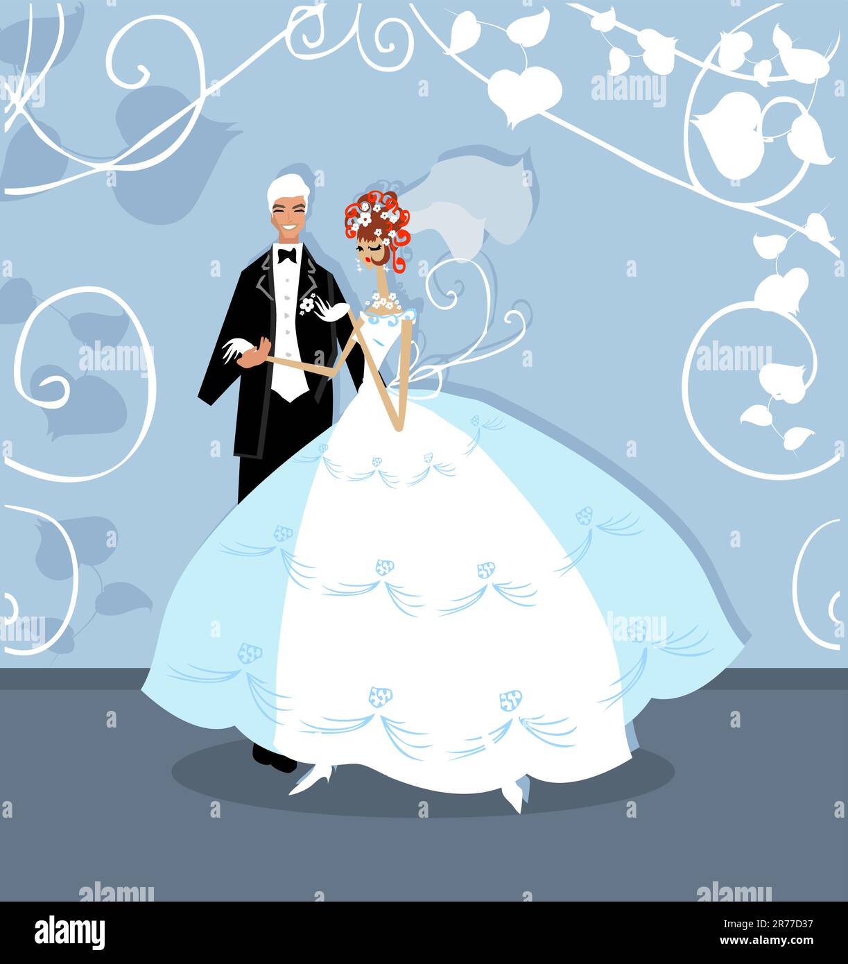 Wedding graphic wedding couple holding hands Stock Vector Image & Art ...