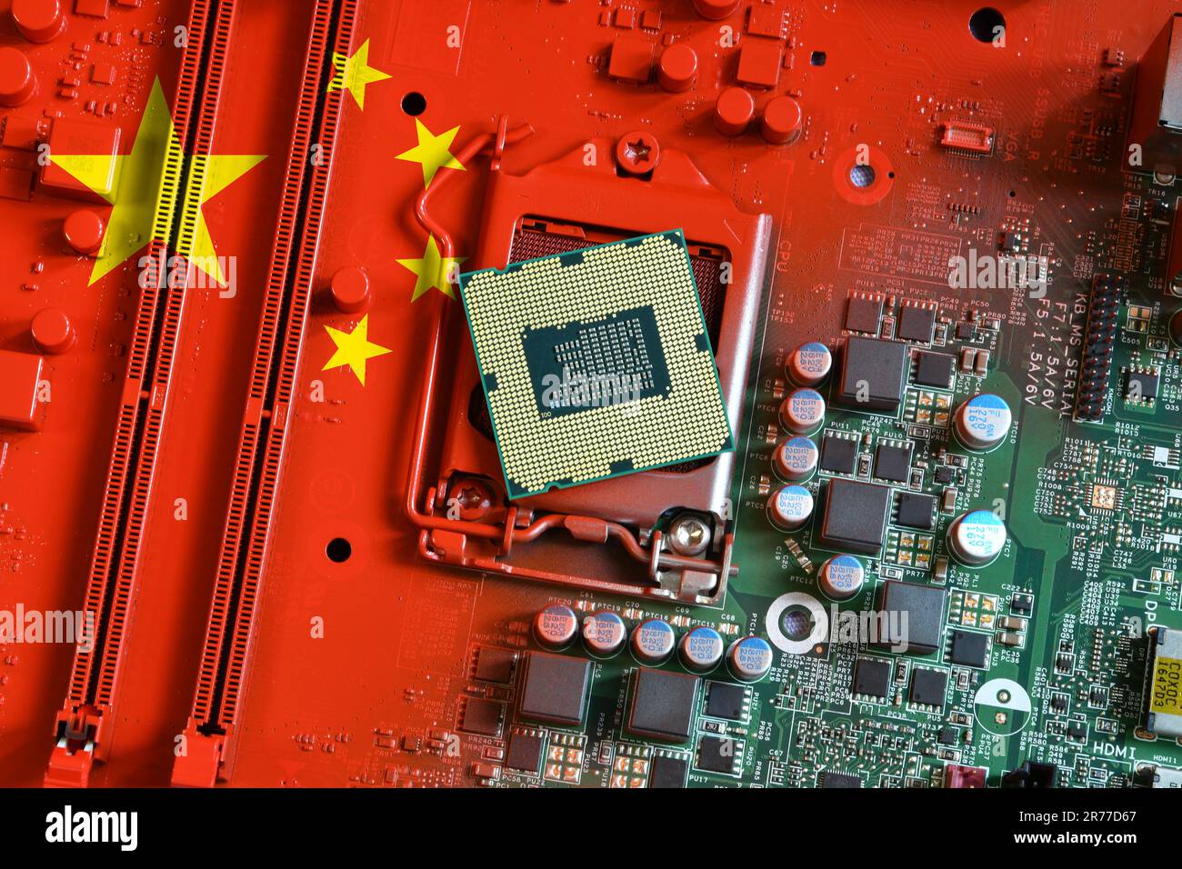 Florence, June 2023: Flag of the Republic of China on a red painted pc ...