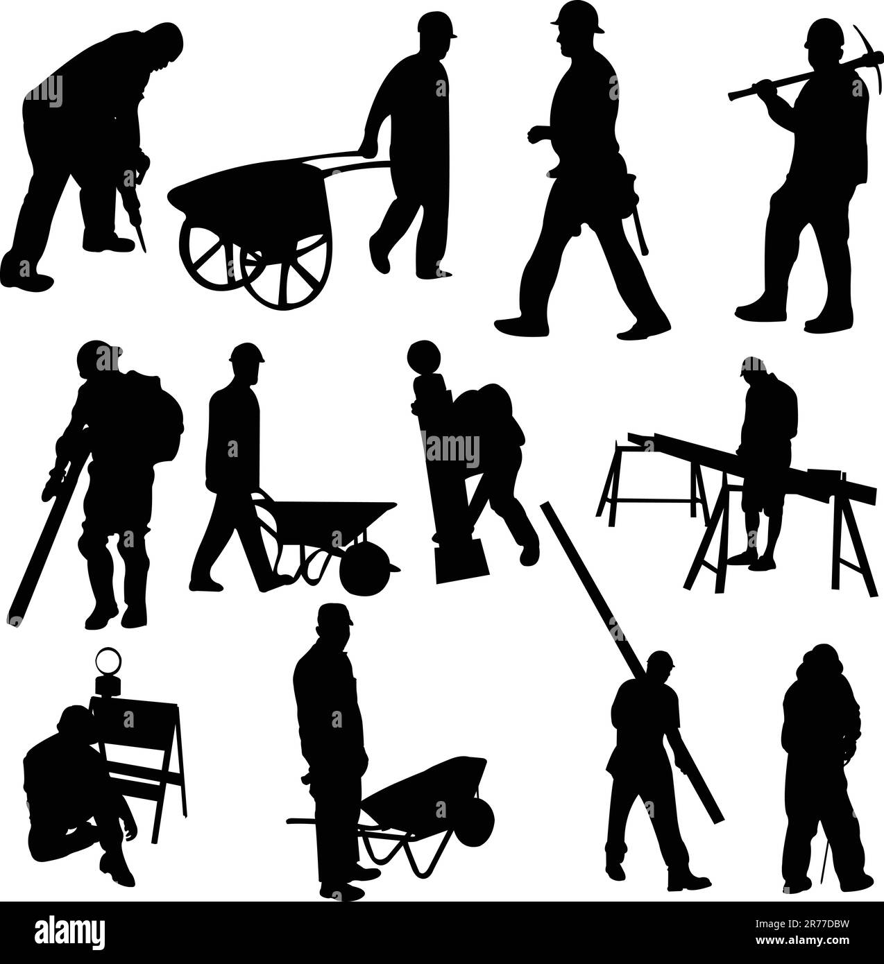 construction workers - vector Stock Vector Image & Art - Alamy