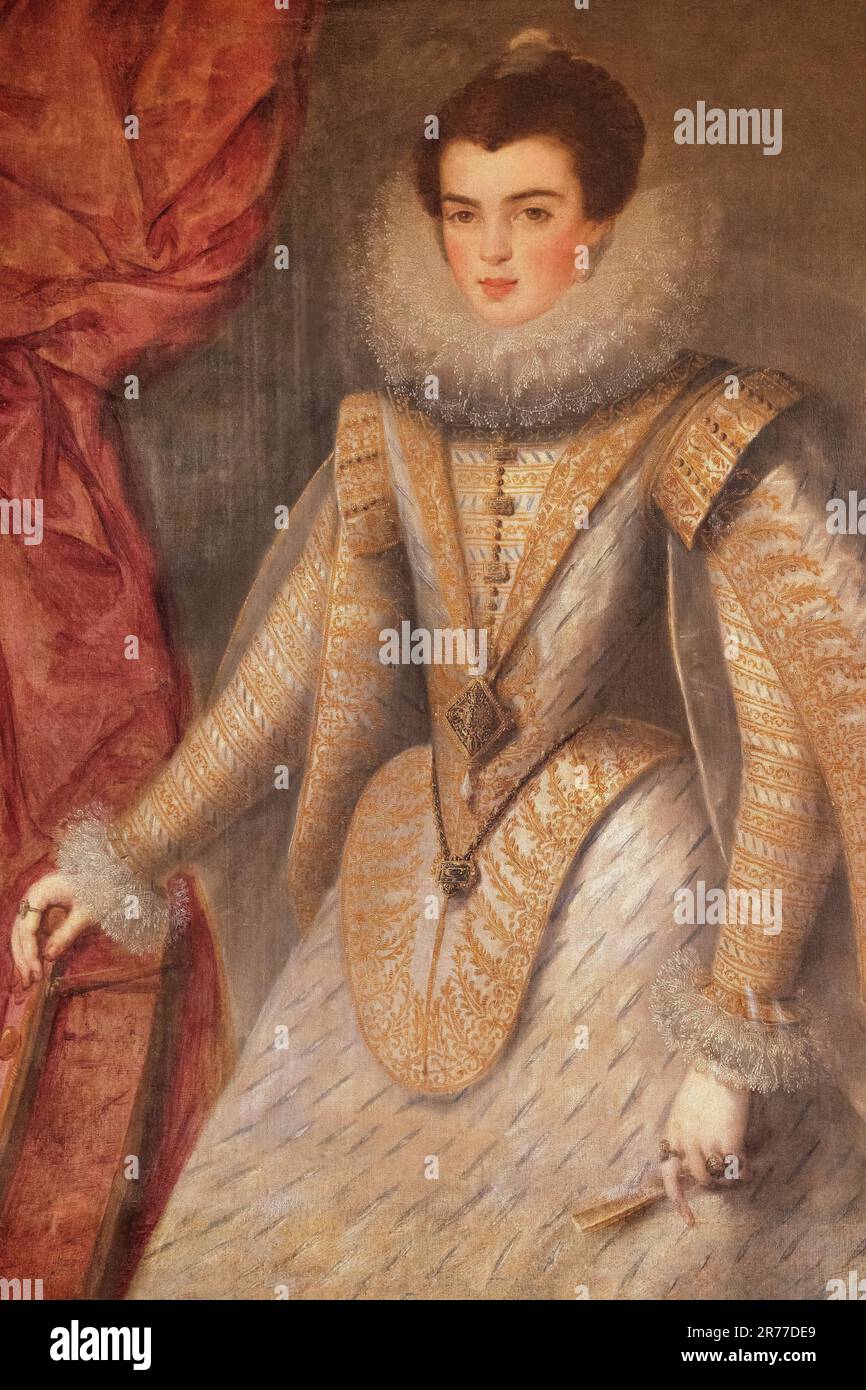 Painting of Élisabeth of France inside Château de Villandry, France ...