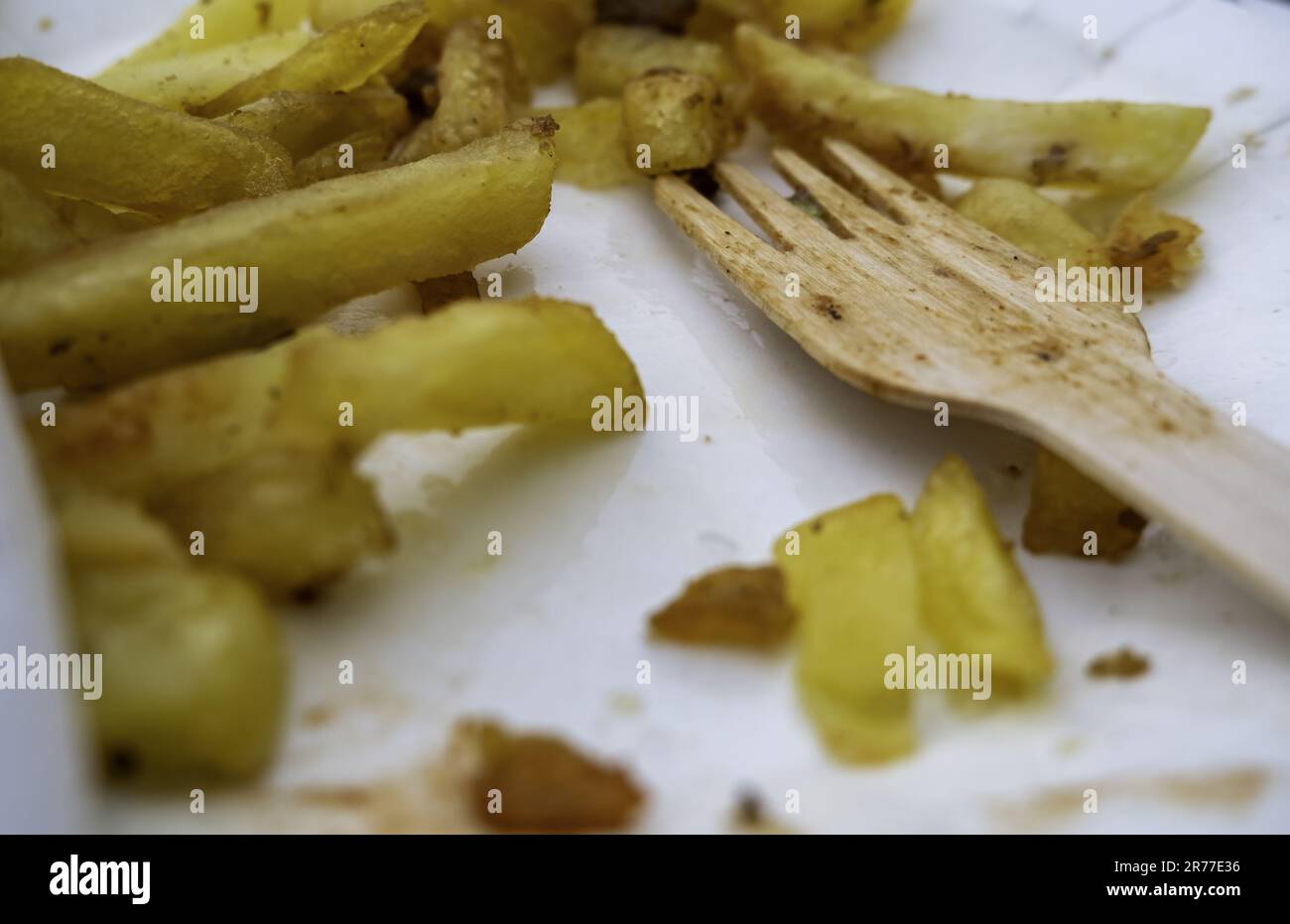 French fries plate in restaurant, fast unhealthy food Stock Photo - Alamy