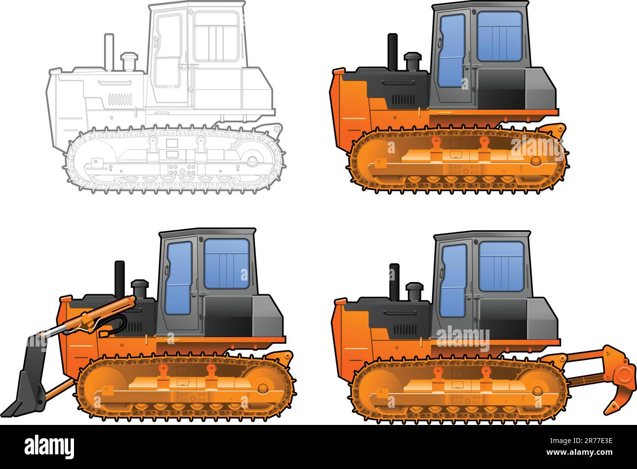 Caterpillar tractor agriculture Stock Vector Images - Alamy