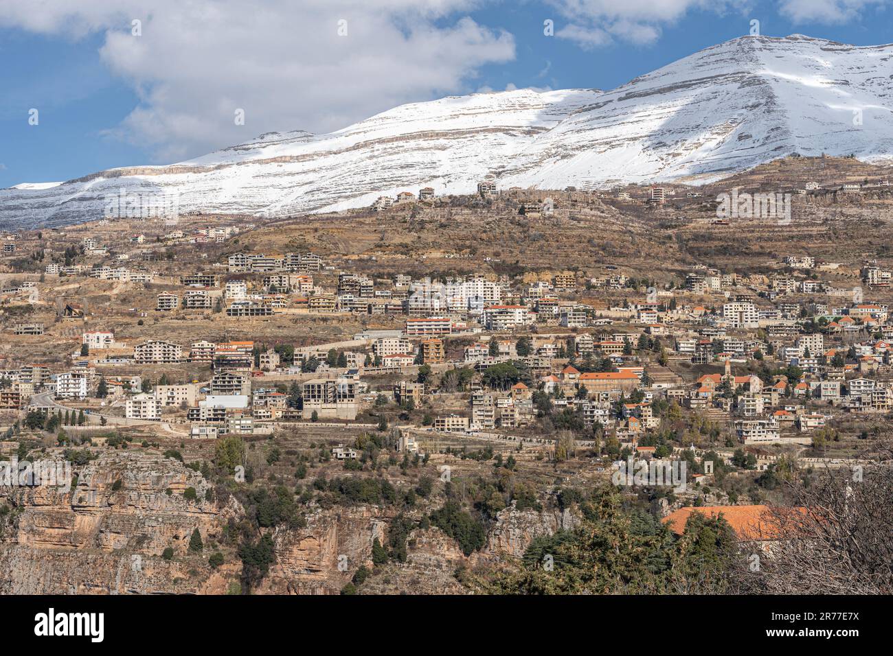 High mountain landscape in Lebanon, Qadisha Valley Stock Photo - Alamy