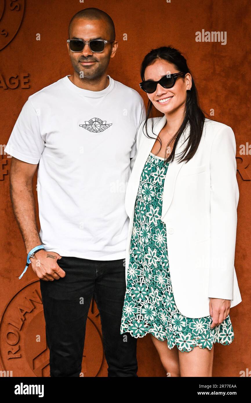 Tony PARKER and Alize LIM during the Rolex Monte-Carlo, ATP Masters ...