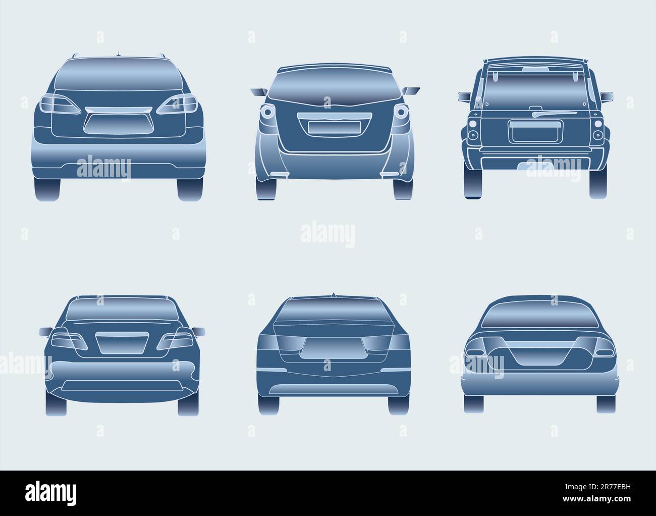 Car cars front back Stock Vector Images - Alamy