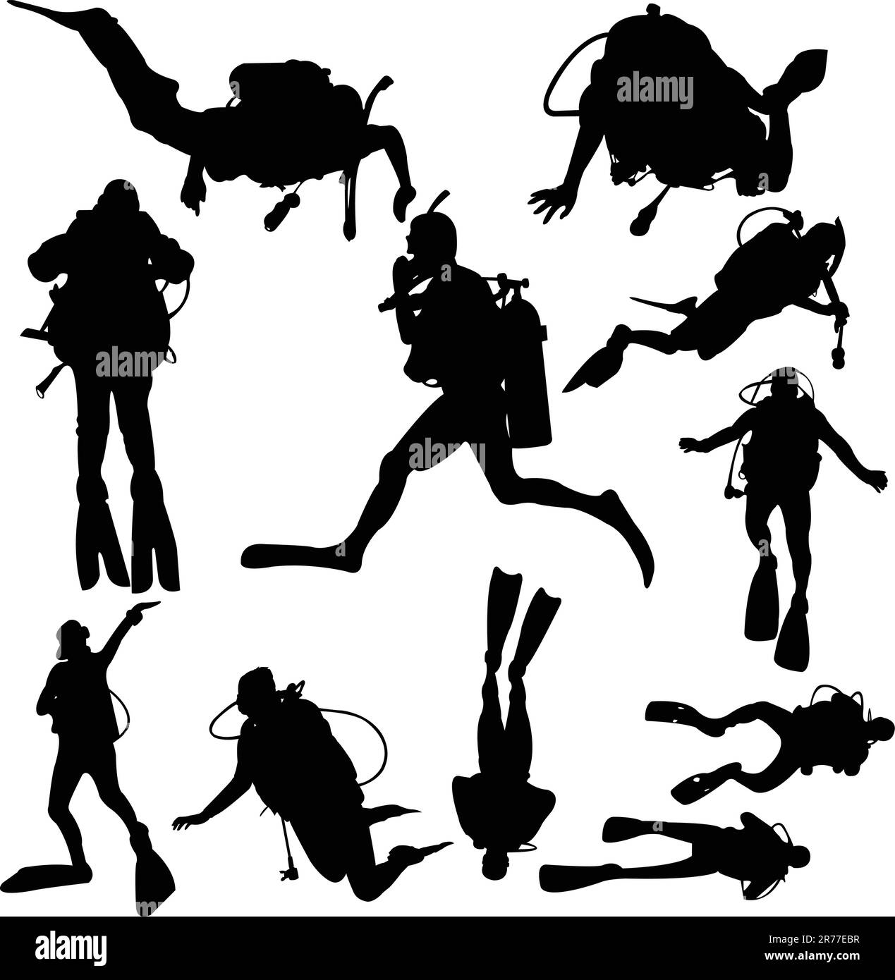 scuba diving collection - vector Stock Vector Image & Art - Alamy