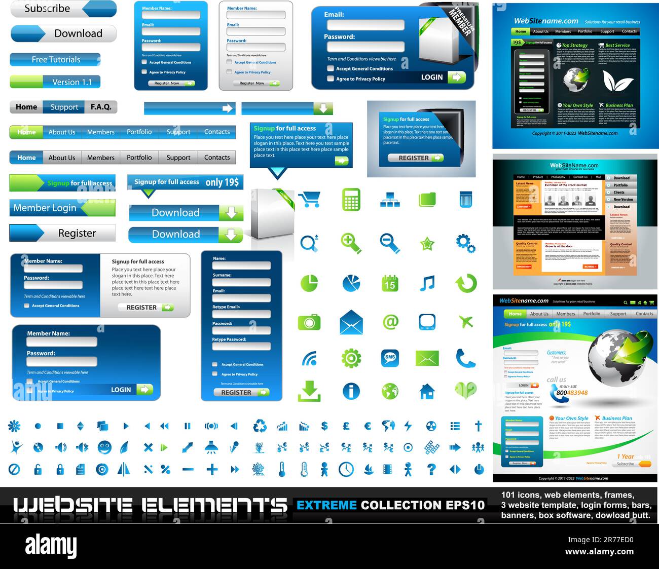 Web design elements extreme collection 2 - Many different form styles ...